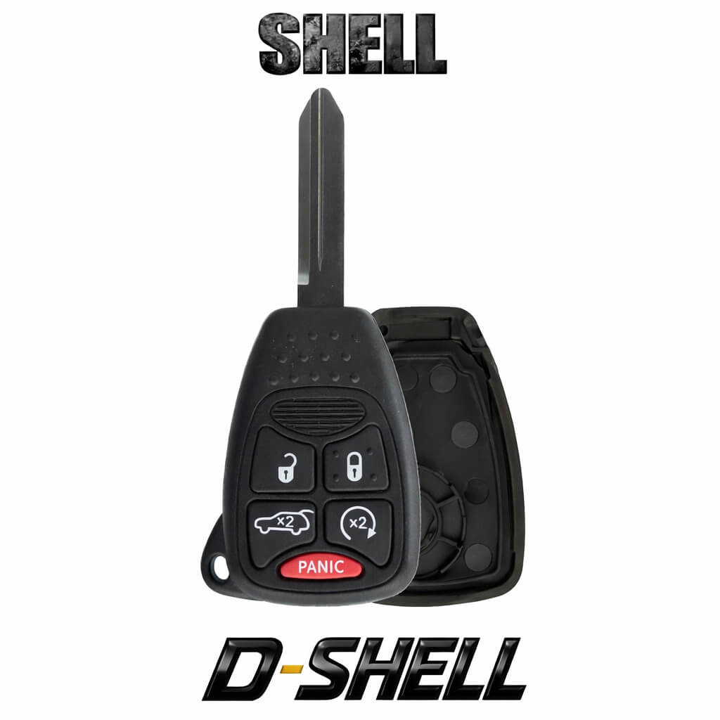 2006–2014 Chrysler Jeep Dodge 5-Button Remote Head Key Shell ...