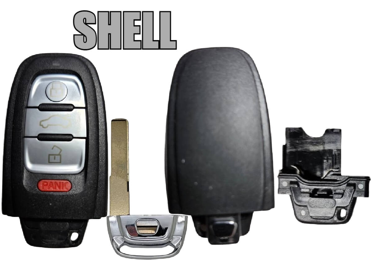 2008–2015 Audi Smart Key Shell | 4-Button | FCC IYZFBSB802 | HU66 ...