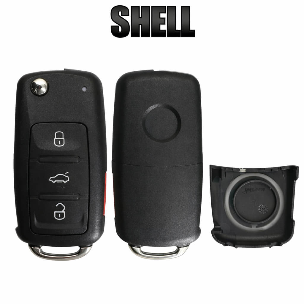 2011–2016 Volkswagen Flip Key Shell 4-Button | HU66 | 5K0837202AD ...
