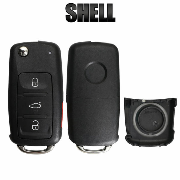 2011–2016 Volkswagen Flip Key Shell 4-Button | HU66 | 5K0837202AD ...
