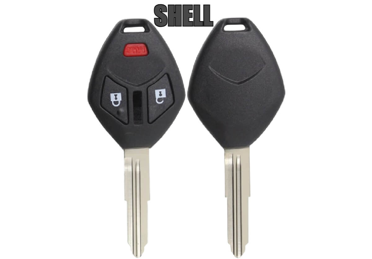 Mitsubishi 2006–2017 3-Button Remote Head Key Shell OUCG8D-620M-A (MIT3) | CanadaTopKey – Canada ...